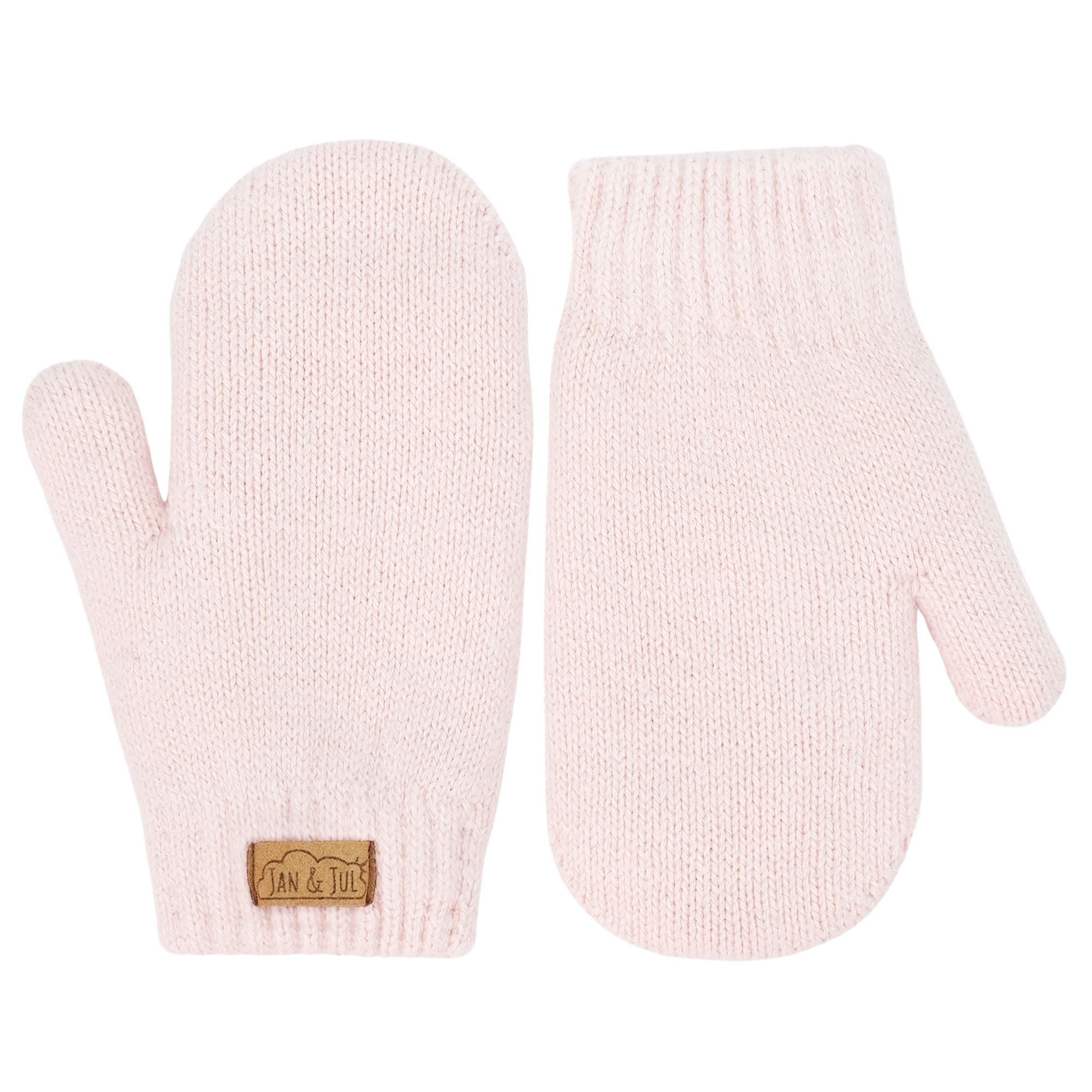 Mitaines en tricot - Rose pâle – Poupons et Cie - Boutique pour bébé